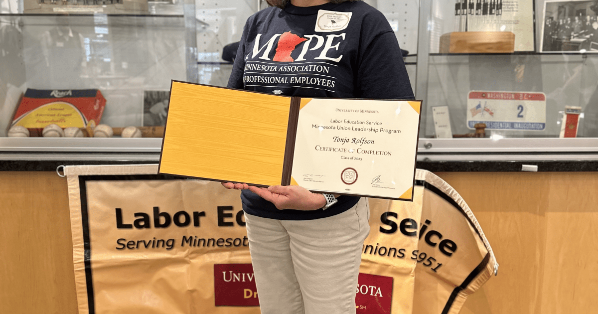 Another member graduates from the U of M’s prestigious Union Leadership ...