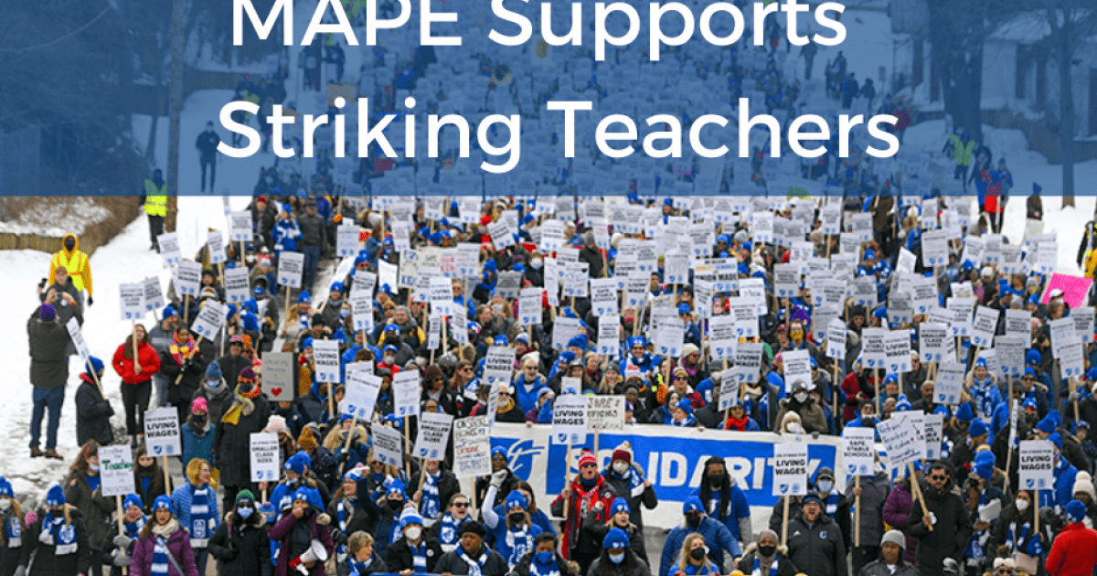 MAPE supports striking teachers | Minnesota Association of Professional ...